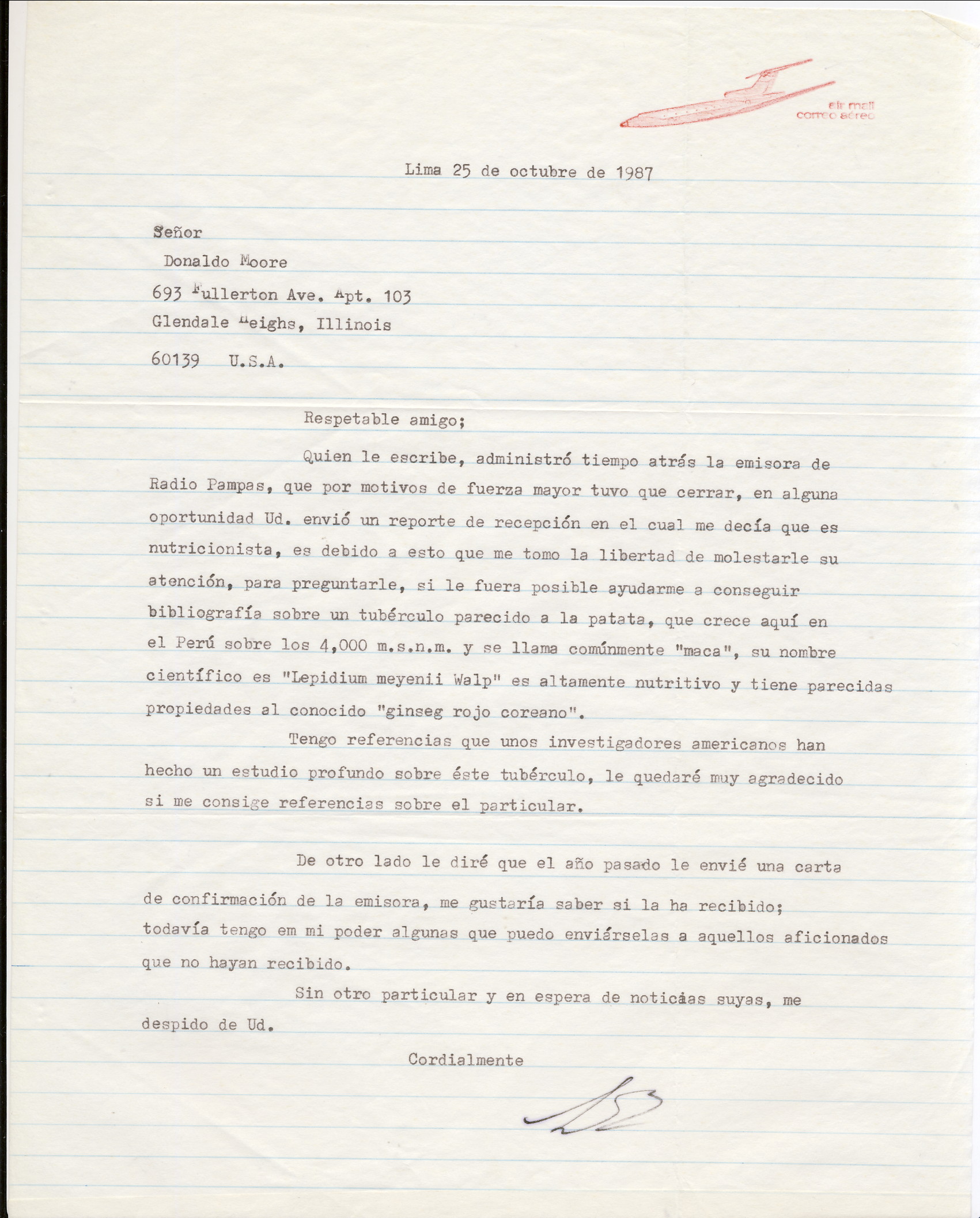 Peruvian QSLs (Don Moore)